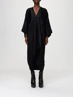 Rick Owens Cupro Kaftan Dress - Black