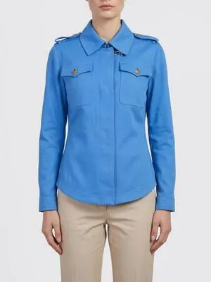 FAY Stretch Cotton Overshirt - Blue