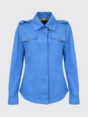 FAY Stretch Cotton Overshirt - Blue