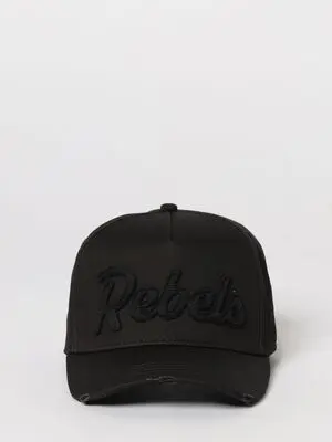 Dsquared2 Cotton Twill Hat With Distressed Details
