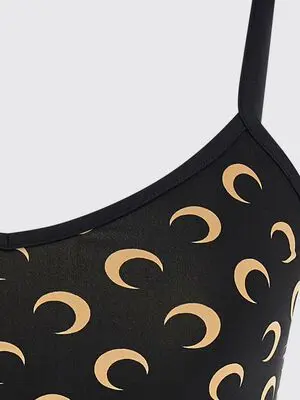 MARINE SERRE Monogram Motif Jersey Top - Black