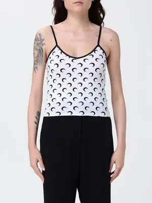MARINE SERRE Monogram Motif Jersey Top - White