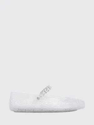 JIMMY CHOO The Jelly Mary Jane Flats In Perforated Pvc With Crystals - White