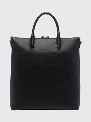 Thom Browne Grained Calfskin Leather Tote Bag With Removable Shoulder Strap
