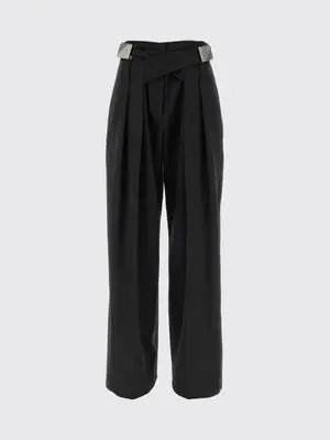 Attico Virgin Wool Wide-leg Trousers