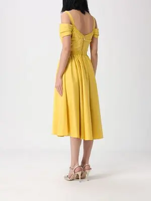 Elisabetta Franchi Off-the-shoulder Midi Dress With Chain Detail