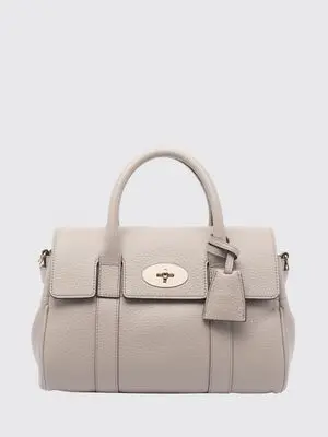 Mulberry Bayswater Handbag In Calf Leather With Postman's Lock Closure - Beige
