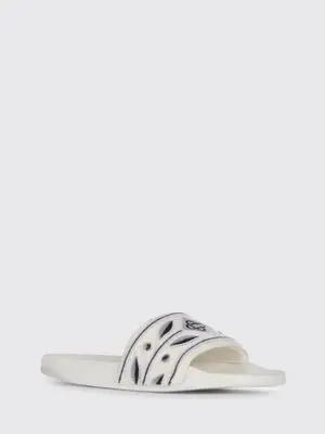 Casablanca Embroidered Cotton Terry And Rubber Sliders