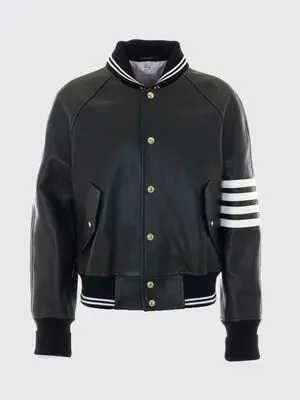 Thom Browne 4-bar Leather Bomber Jacket