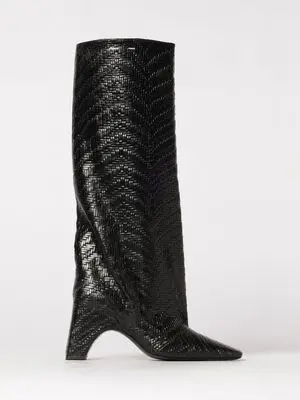 Coperni Bridge Woven Leather Boots - Brown