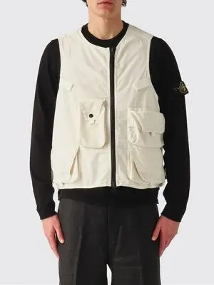 Stone Island Nylon And Cotton Vest - Ivory