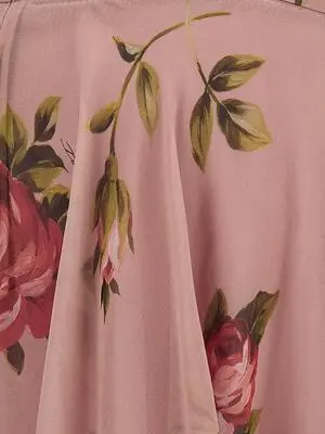 Dolce & Gabbana Floral Print Silk Midi Skirt