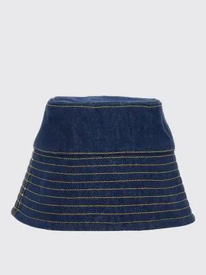 PATOU Embroidered Denim Bucket Hat