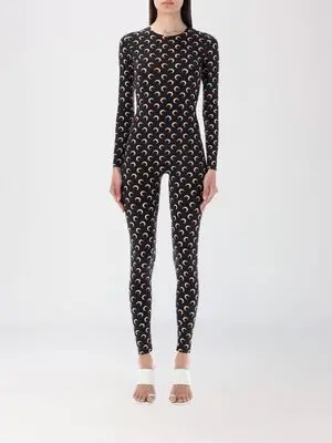 MARINE SERRE All-over Crescent Print Jumpsuit - Black