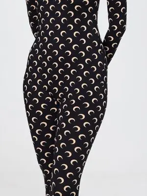 MARINE SERRE Crescent Moon Print Jumpsuit - Black