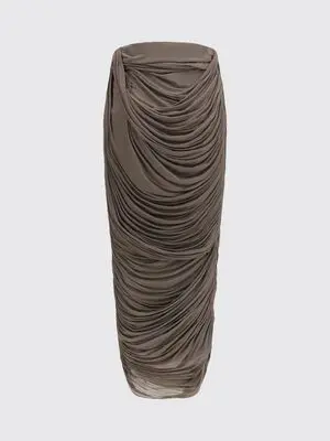 Magda Butrym Draped Cupro Midi Skirt - Brown