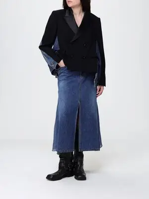 Sacai Cotton Denim Midi Skirt
