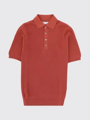 Brunello Cucinelli Cotton Knit Polo Shirt - Red