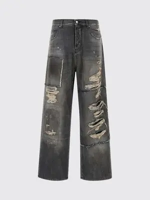 Amiri Distressed Denim Wide-leg Jeans