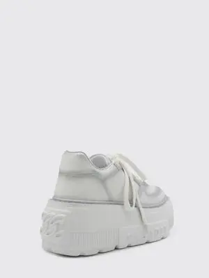 Casadei Low-top Sneakers With Wedge Platform Sole In Smooth And Laminated Leather
