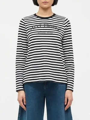 Michael Kors Striped Cotton T-shirt With Logo - Black