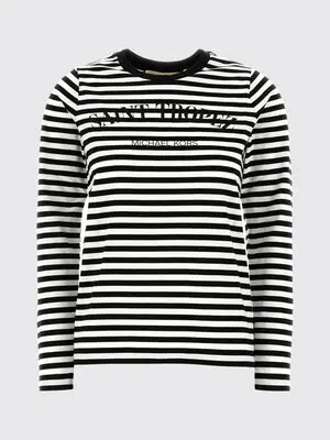Michael Kors Striped Cotton T-shirt With Logo