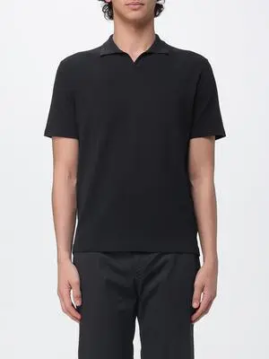 DONDUP Cotton Knit Polo Shirt - Black