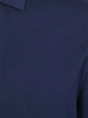 DONDUP Cotton Knit Polo Shirt - Blue