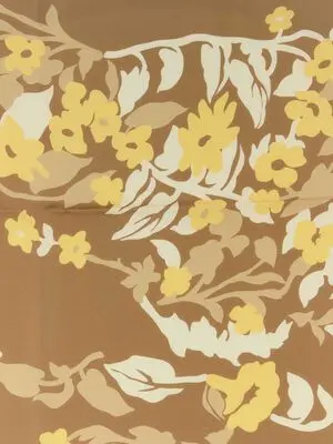 Burberry Silk Scarf With Floral Print