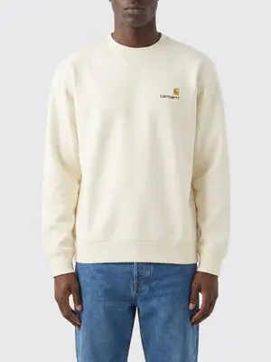 Carhartt Work In Progress Cotton Blend Crewneck Sweatshirt With Logo - Beige