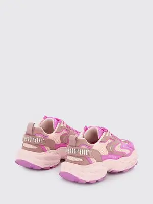 PLEIN SPORT Pulse X Mesh And Leather Sneakers - Pink