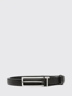 TOM FORD Leather Belt With Silver-tone Buckle - Black