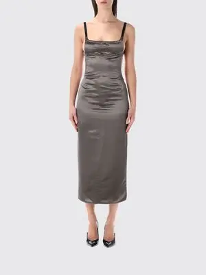 Attico Viscose Midi Dress - Grey