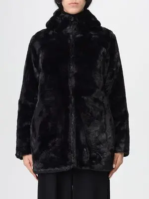 SAVE THE DUCK Faux Fur Hooded Jacket - Black