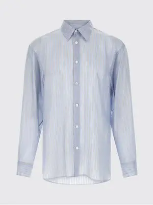 Dries Van Noten Striped Cupro Shirt - Blue