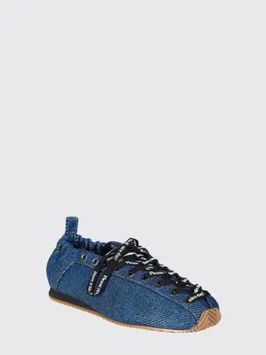 GANNI Sporty Ballerina Flats In Organic Denim