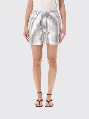 LOU LOU STUDIO Striped Cotton Casual Shorts - Red