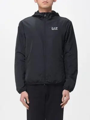 EA7 Zip-up Hooded Jacket - Black