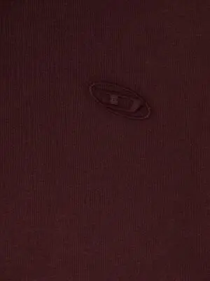 DIESEL® Cotton Hoodie With Logo Detail - Brown
