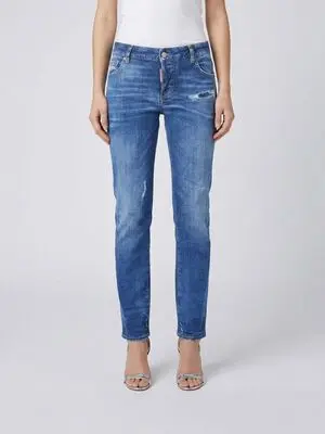 Dsquared2 Distressed Denim Slim Fit Jeans