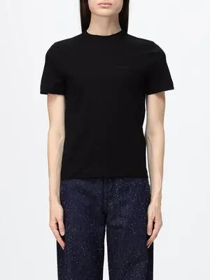 Jacquemus Cotton T-shirts With Mini Logo - Black