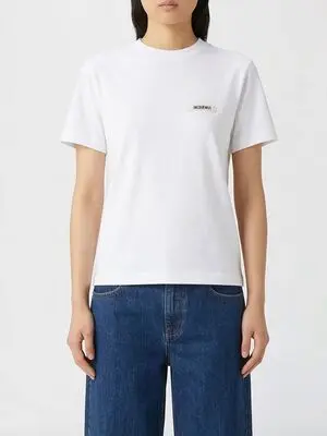 Jacquemus Cotton T-shirts With Mini Logo - White