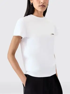 Jacquemus Cotton T-shirts With Mini Logo - White