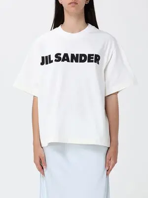 JIL SANDER Cotton T-shirts With Logo - Natural