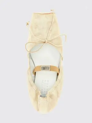 MAISON MARGIELA Laminated Leather Ballerina - Beige