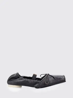 MAISON MARGIELA Laminated Leather Ballerina - Black