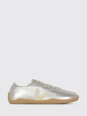 VEJA Jitsu O.t. Laminated Leather Sneakers - Silver
