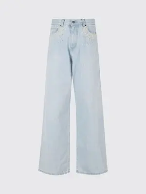 Giuseppe Di Morabito High-waisted Wide-leg Jeans With Bead Embellishments