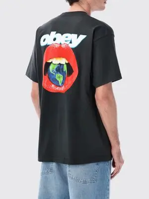 Obey Printed Cotton T-shirt - Black