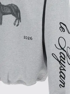 Jacquemus Cotton Crew Neck Sweatshirt With Logo